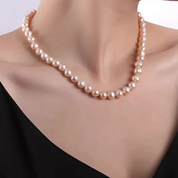 fstepka | Jewelry | Real 7mm 7 Peach Pearl Strand | Poshmark